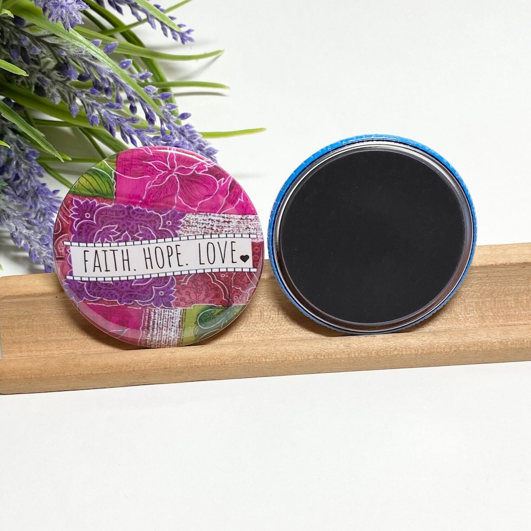 Faith Hope Love Magnet, Faith Fridge Magnet, Love Fridge Magnet, Hope ...