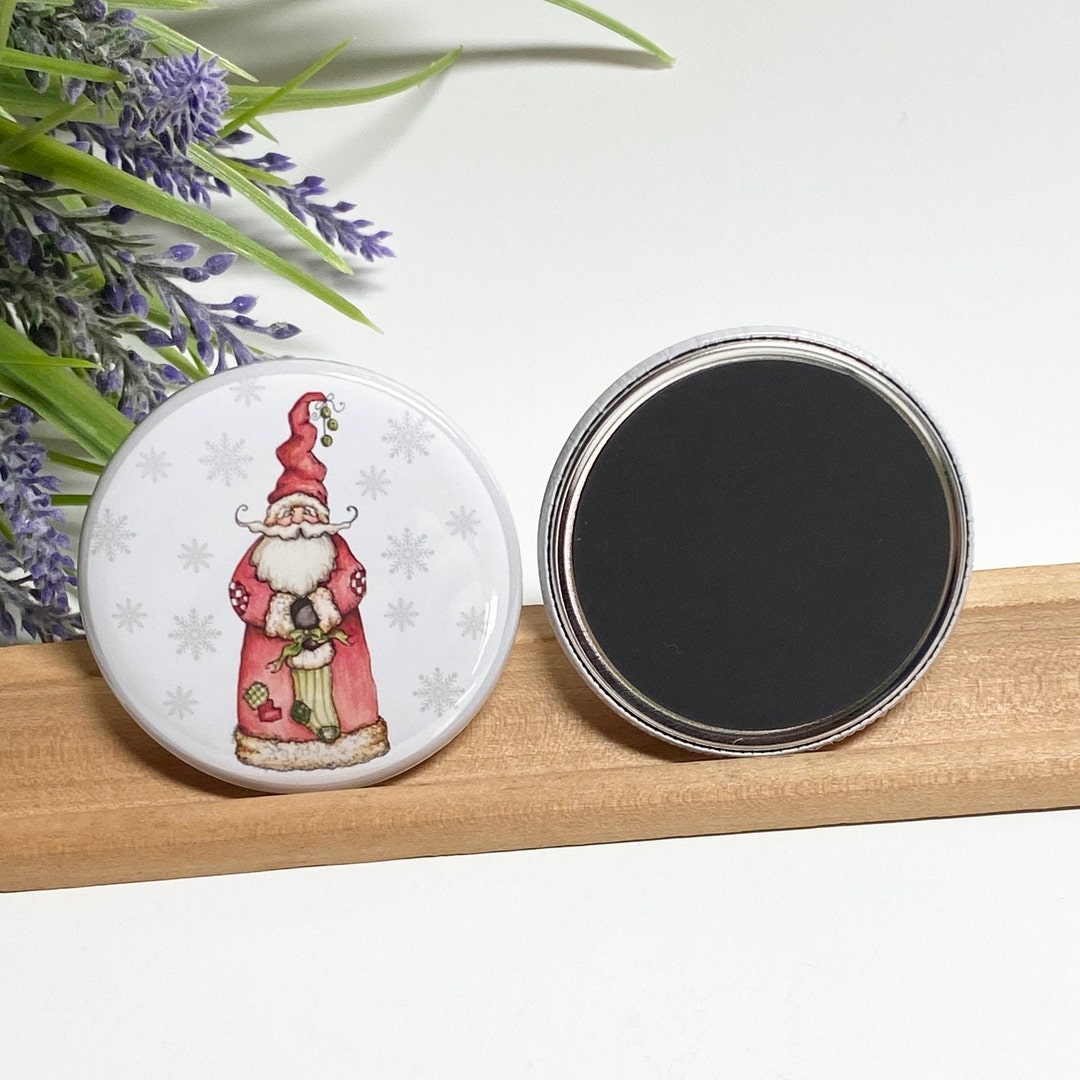 Folk Art Santa Magnet, Santa Claus Magnet, Folk Art Santa Claus Magnet ...