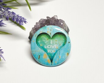 I Love You Button - Etsy