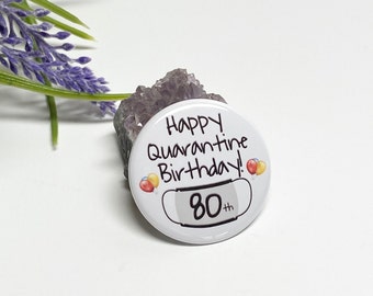 80th Birthday Button - Etsy