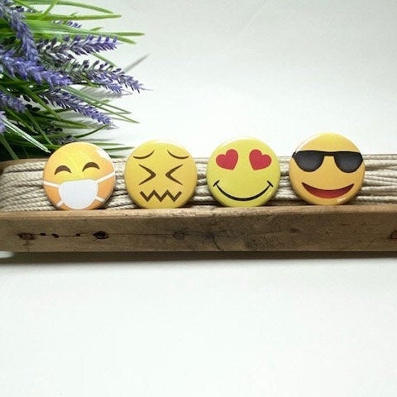 Emoji Buttons Emoji Pins Emoji Pinback Buttons Emoji Gift | Etsy