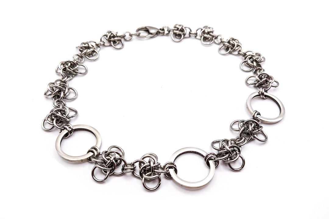Persephone Triple O-ring Custom Chainmail Choker Necklace - Etsy