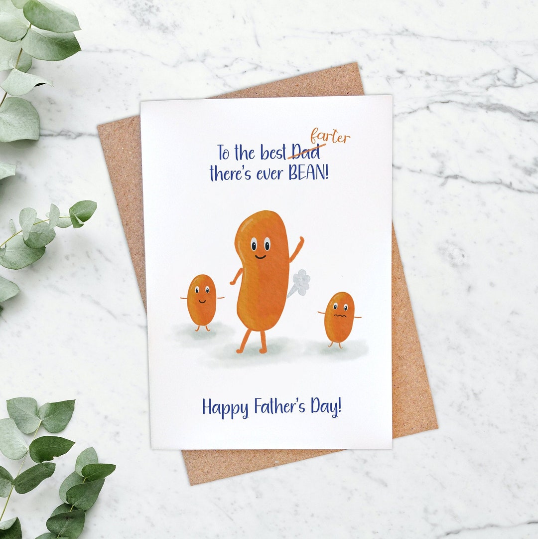 Funny Baked Bean Father’s Day Card – Pun for Dad | Farter's Day - Etsy