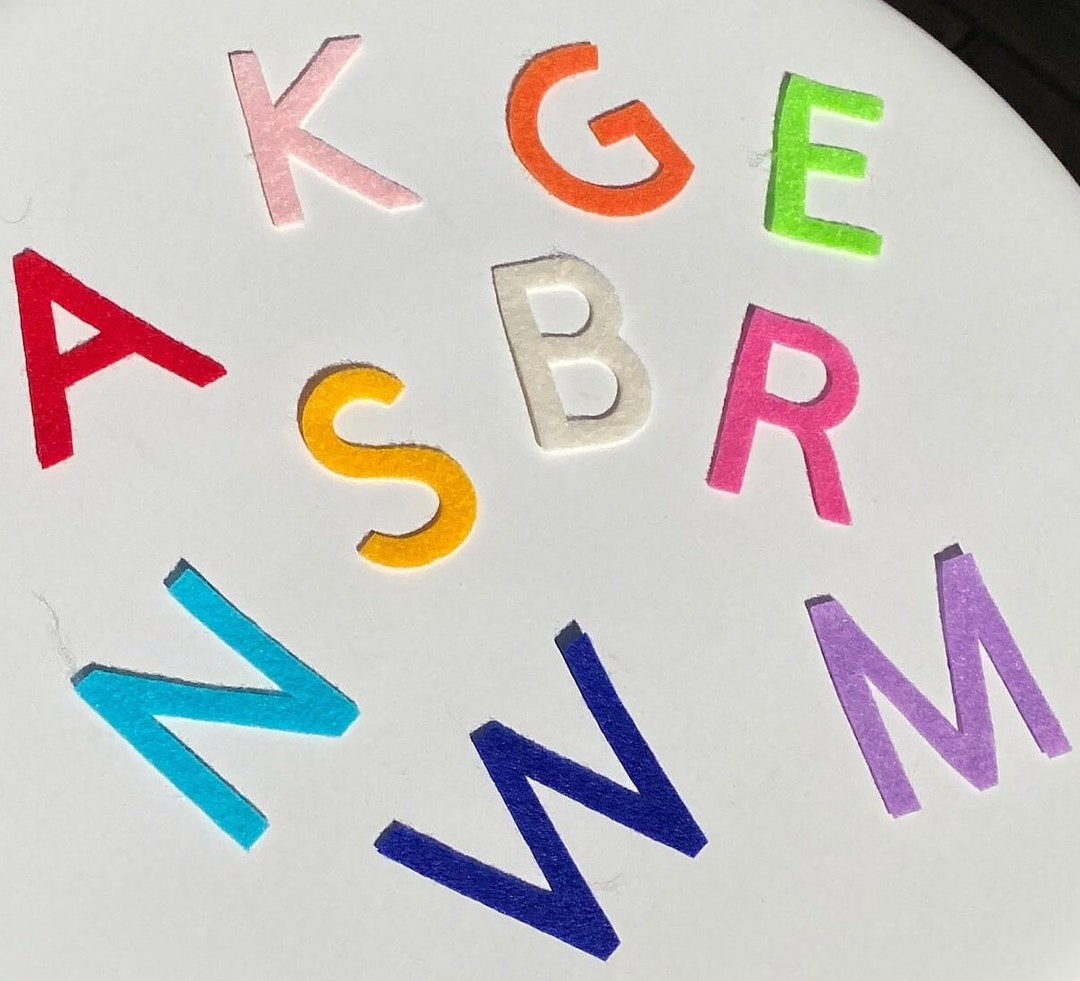 FREE SHIPPING Felt Alphabet Letters, 2in or 4in Die Cut Felt Letters ...
