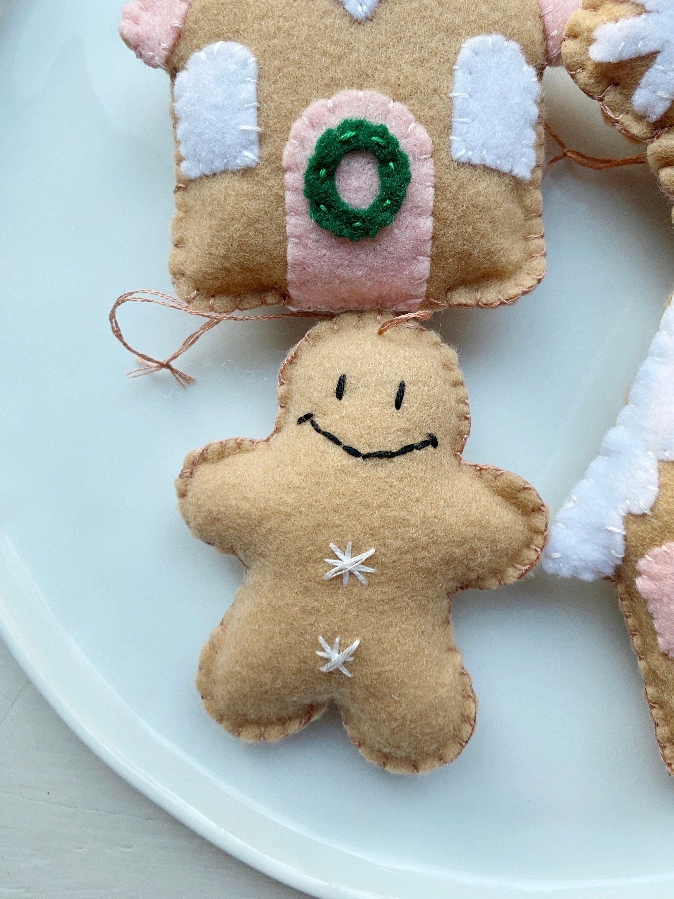 PDF Felt Sewing Christmas Gingerbread Ornament Pattern Sewing - Etsy