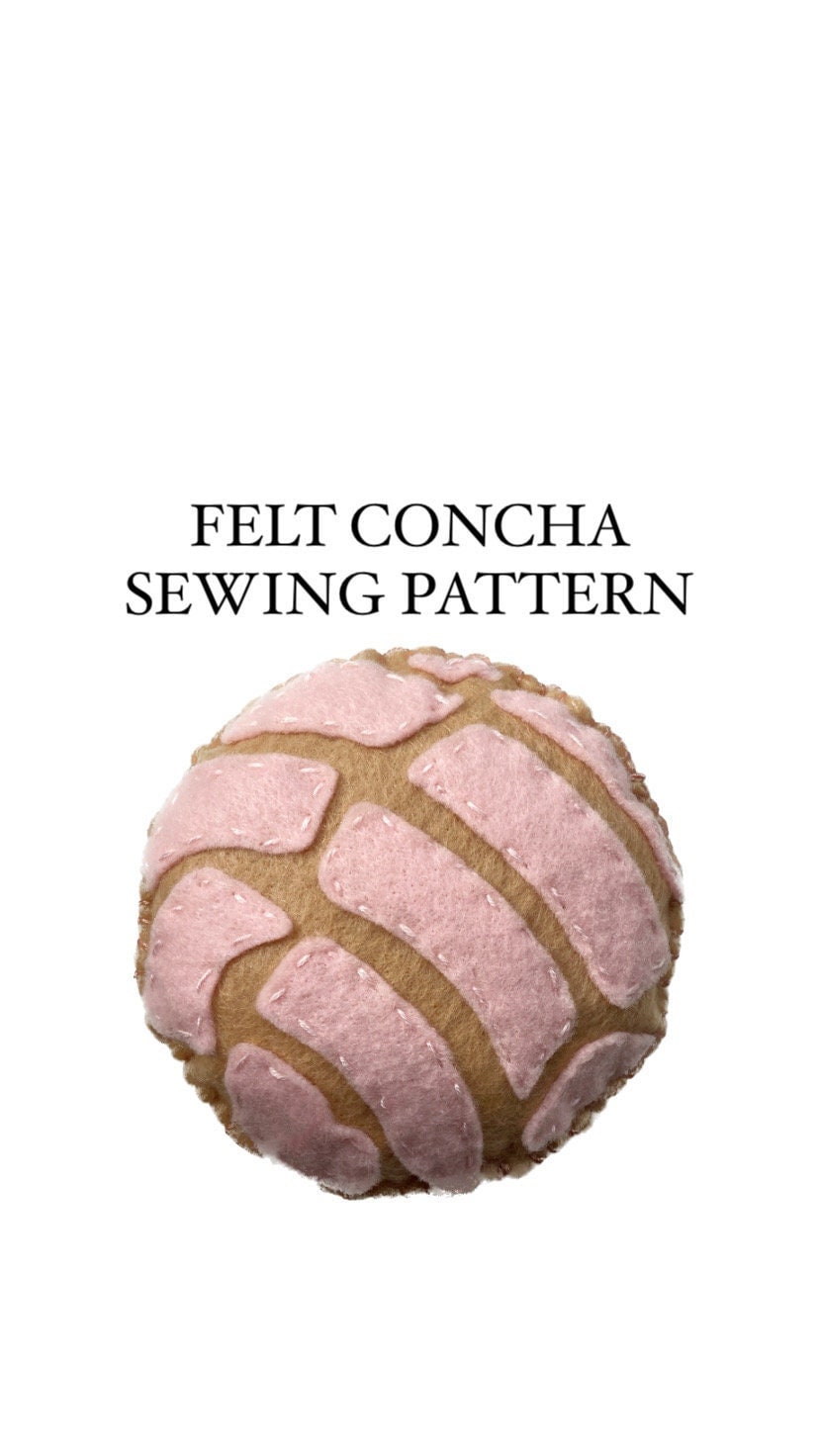 PDF Felt Sewing Concha Pattern, Baked Good Pan Dulce Sewing Pattern ...