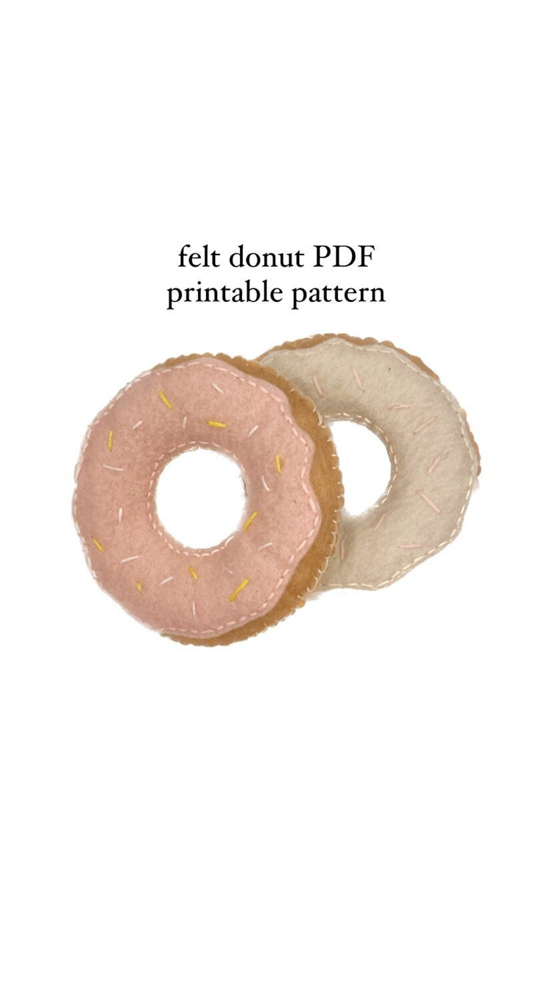 PDF Felt Sewing Donut Pattern, Donut Sewing Pattern, Felt Food Patterns ...