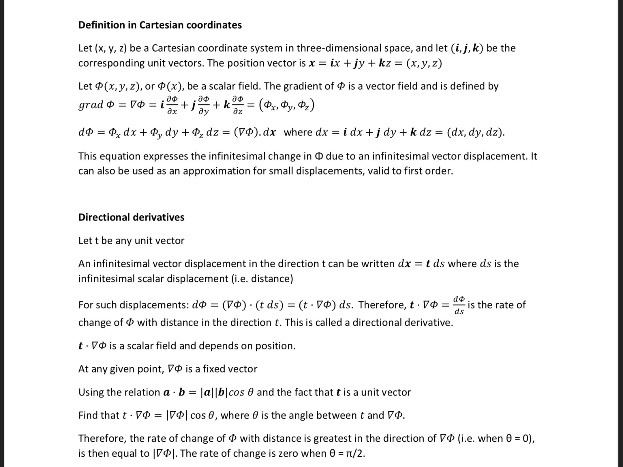 Vector Calculus Notes First Year Undergraduate university of - Etsy