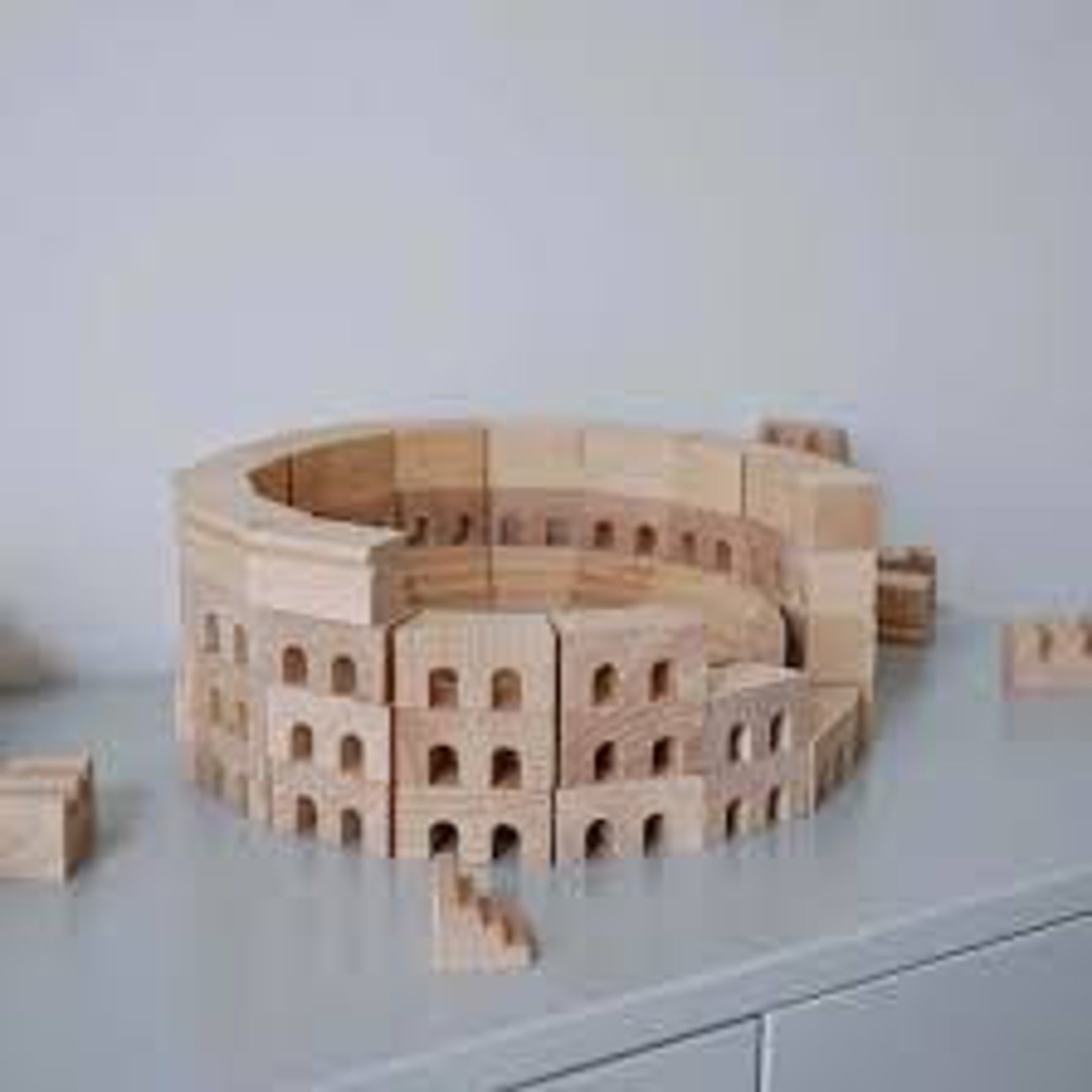 110pcs/set Roman Colosseum Wooden Building Blocks Kids Toys - Etsy ...