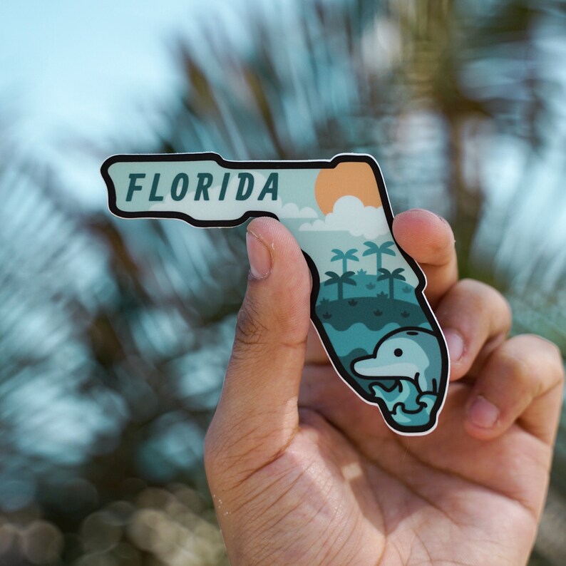 Florida Sticker US State Sticker - Etsy