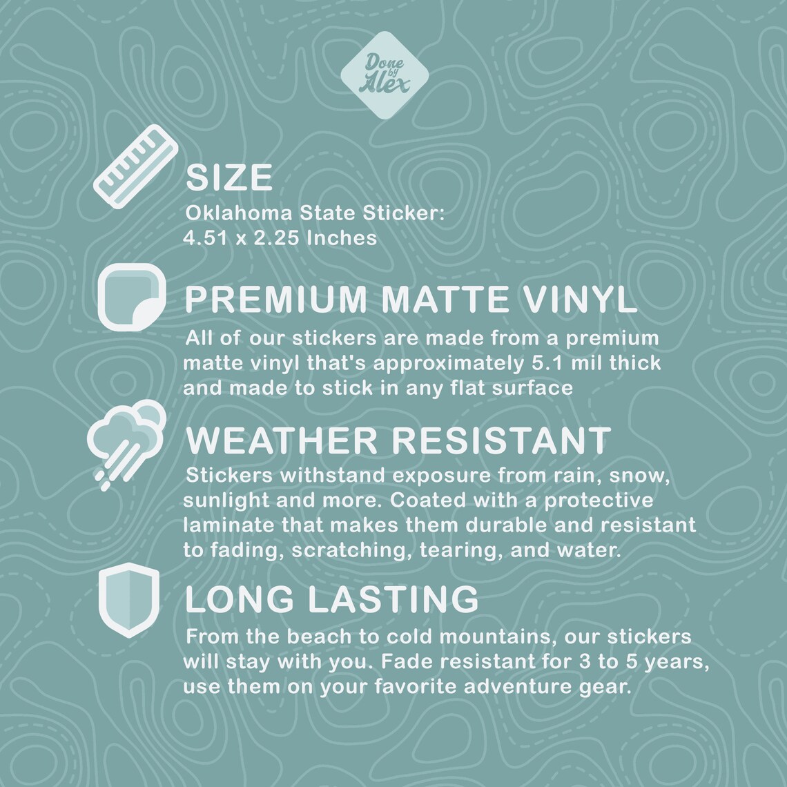 Oklahoma Sticker US State Sticker - Etsy