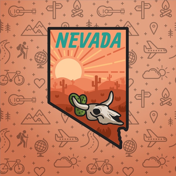 Nevada Sticker US State Sticker - Etsy