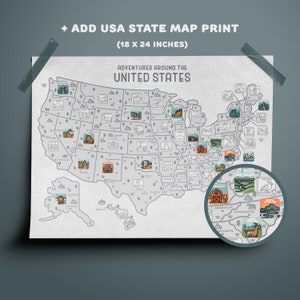 50 USA State Sticker Sheets Sticker Set - Etsy