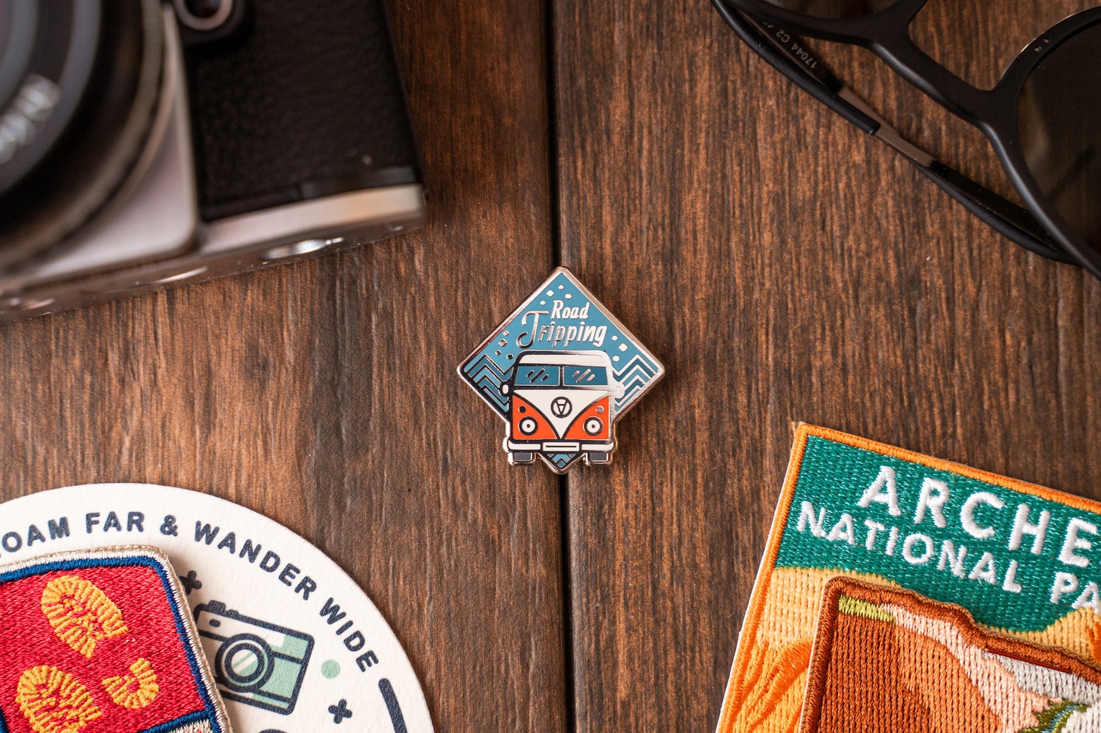 Travel Pin Road Trip Enamel Pin Enamel pin set Lapel Pin | Etsy