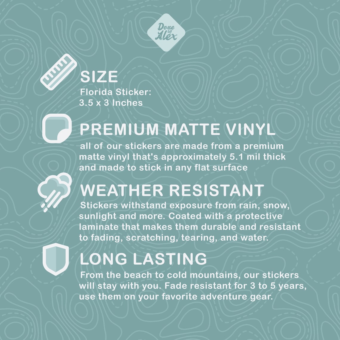 Florida Sticker US State Sticker - Etsy