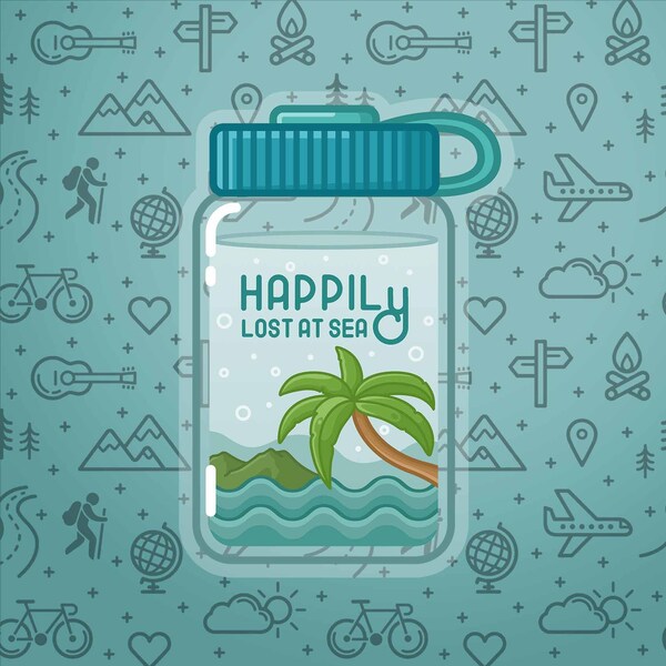 Transparent Ocean Sticker - Etsy