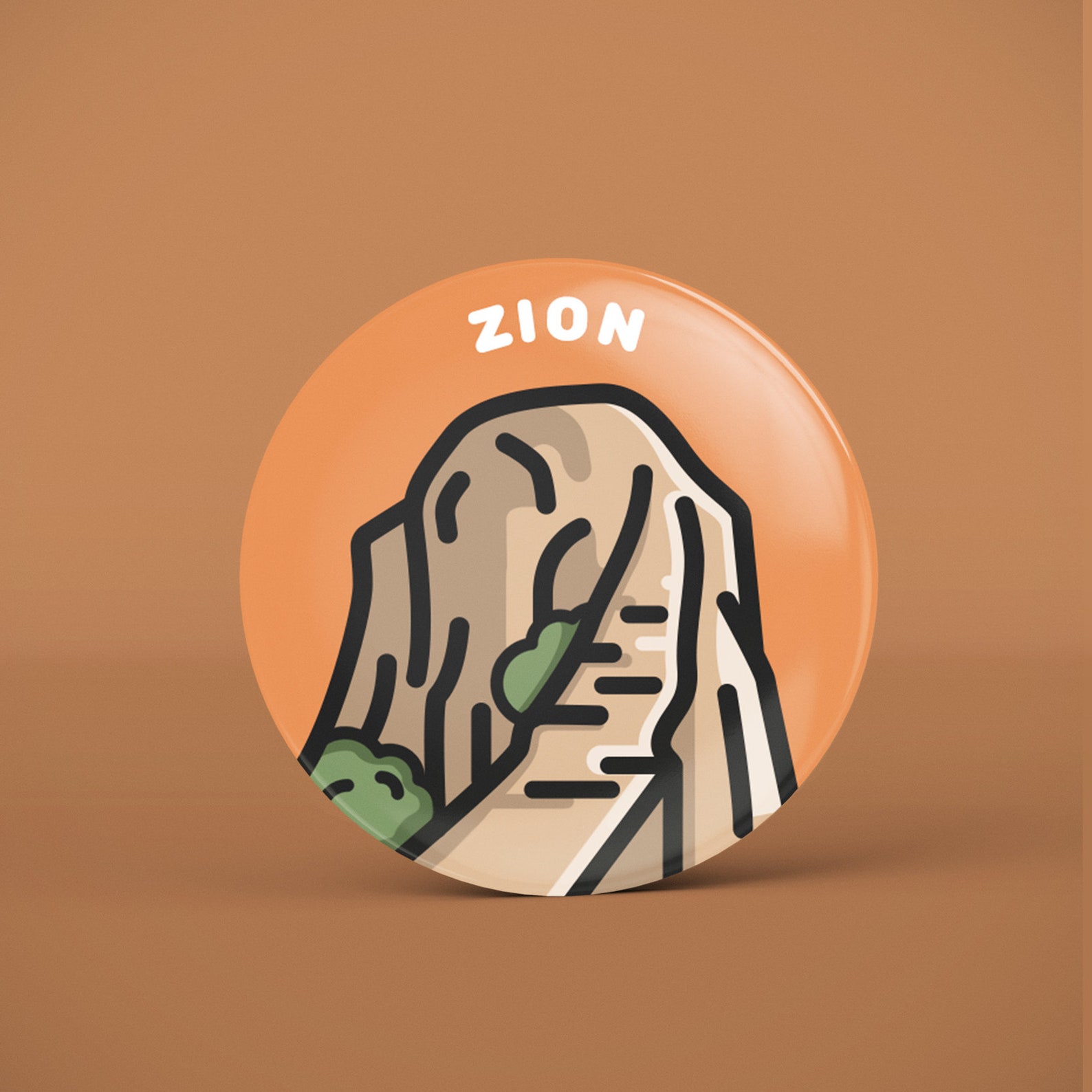 Zion Button Pin National Park - Etsy