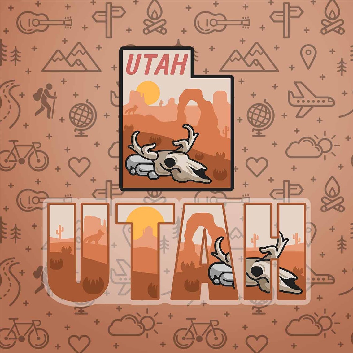 Utah Sticker Pack Travel Stickers - Etsy