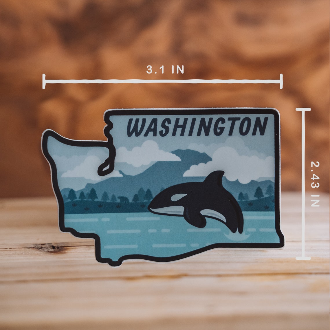 Washington Sticker US State Sticker | Etsy