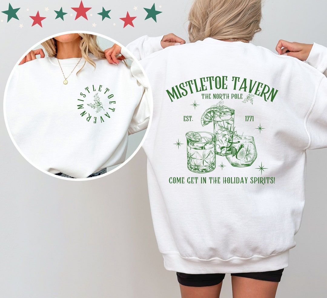 MISTLETOE Sweatshirt, Vintage Christmas Crewneck, Unisex Heavy Blend ...