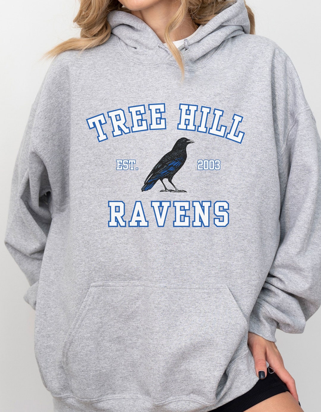 TREE HILL RAVENS Hoodie, Unisex Heavy Blend™ Hooded Sweatshirt, One ...