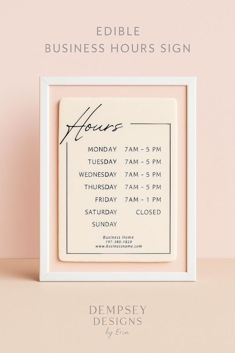 Editable Store Hours Sign | Business Hours Template (digital File) - Etsy
