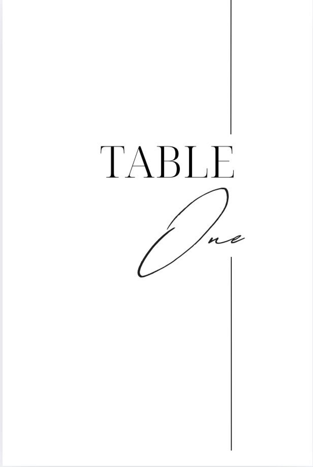 Editable & Printable Table Number Signs 1–20 | Modern Printable Table ...