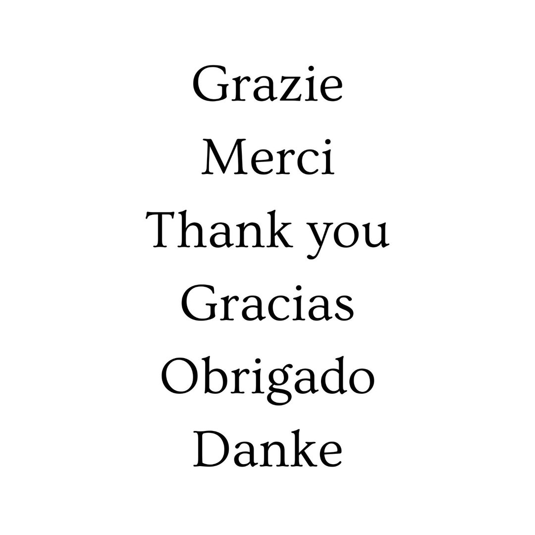 Thank You | Gracias | Merci | Obrigado | Grazie | Danke Printable - Etsy