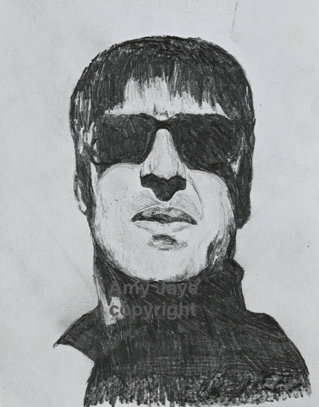 Liam Gallagher Portrait. Original Pencil Drawing by Amy Jaye - Etsy