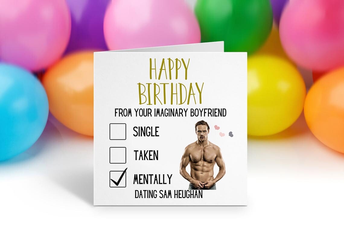 Sam Heughan Birthday Card, Jamie Fraser Bday Card, Outlander Birthday ...