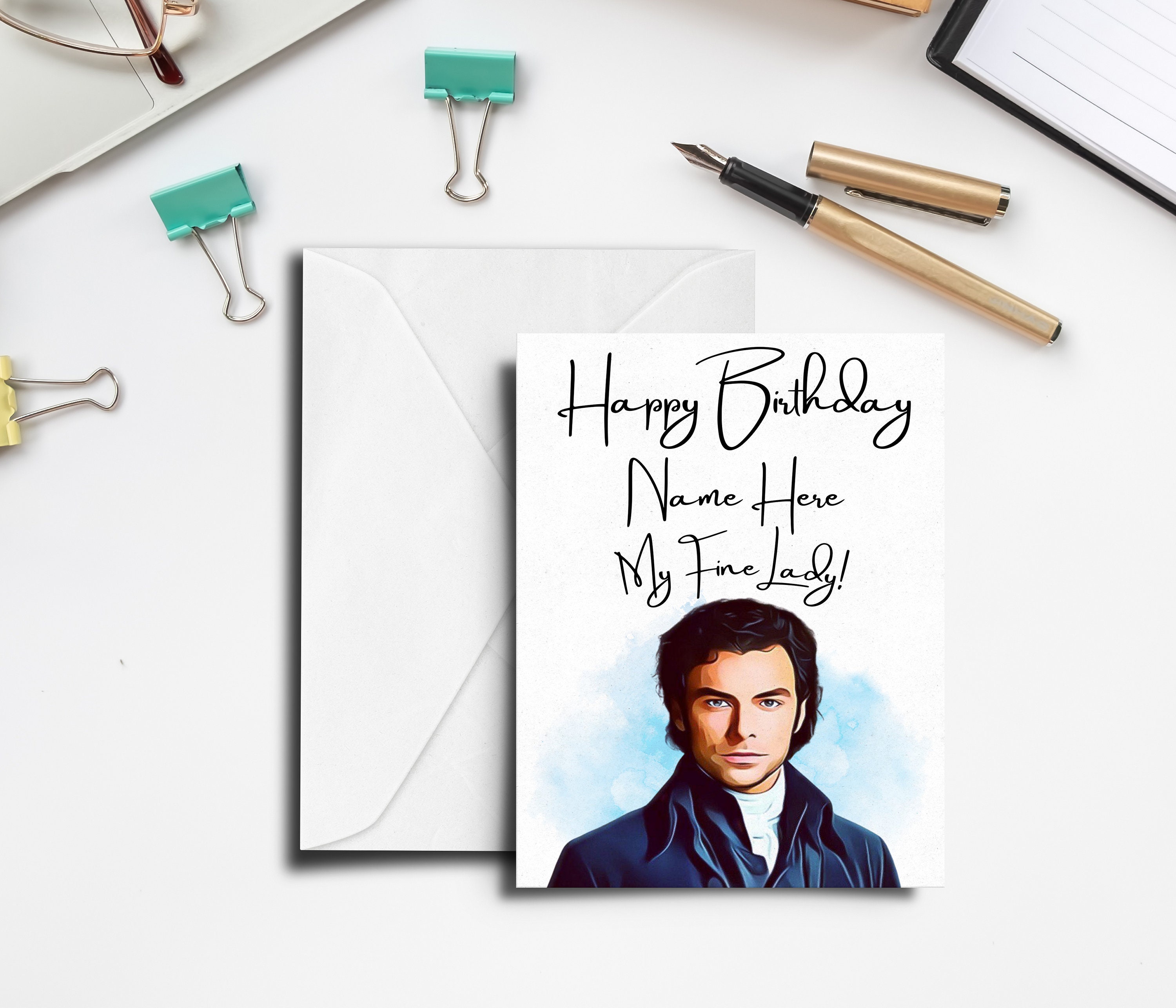 Custom Ross Poldark Birthday Card, Personalized Poldark Bday Card ...