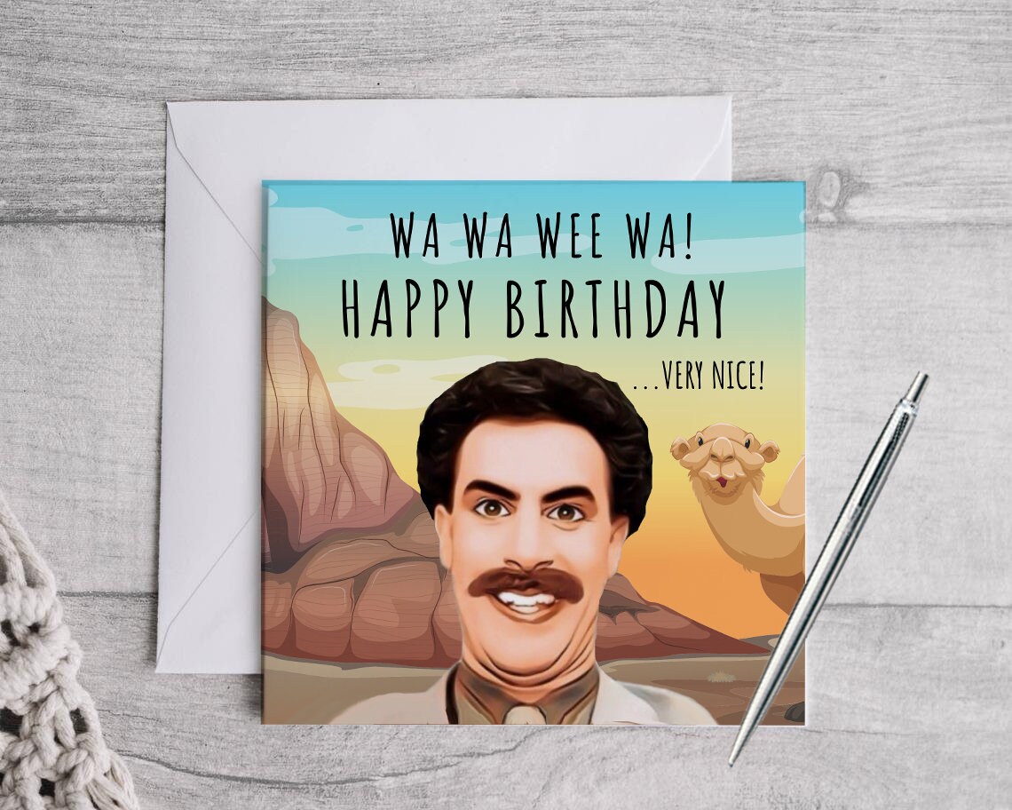 Borat Birthday Card Borat Quote Bday Card Funny Birthday | Etsy