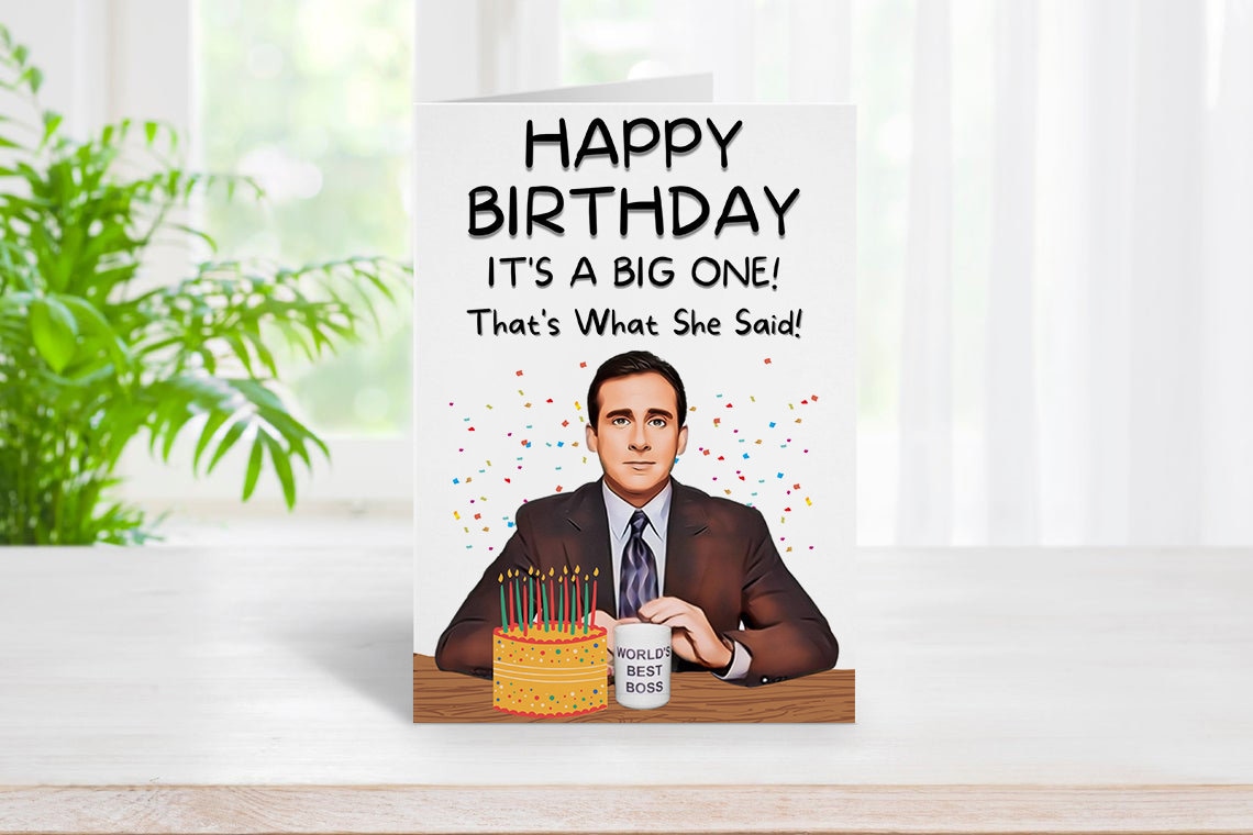 Michael Scott Card the Office Card Funny Birthday Card the - Etsy