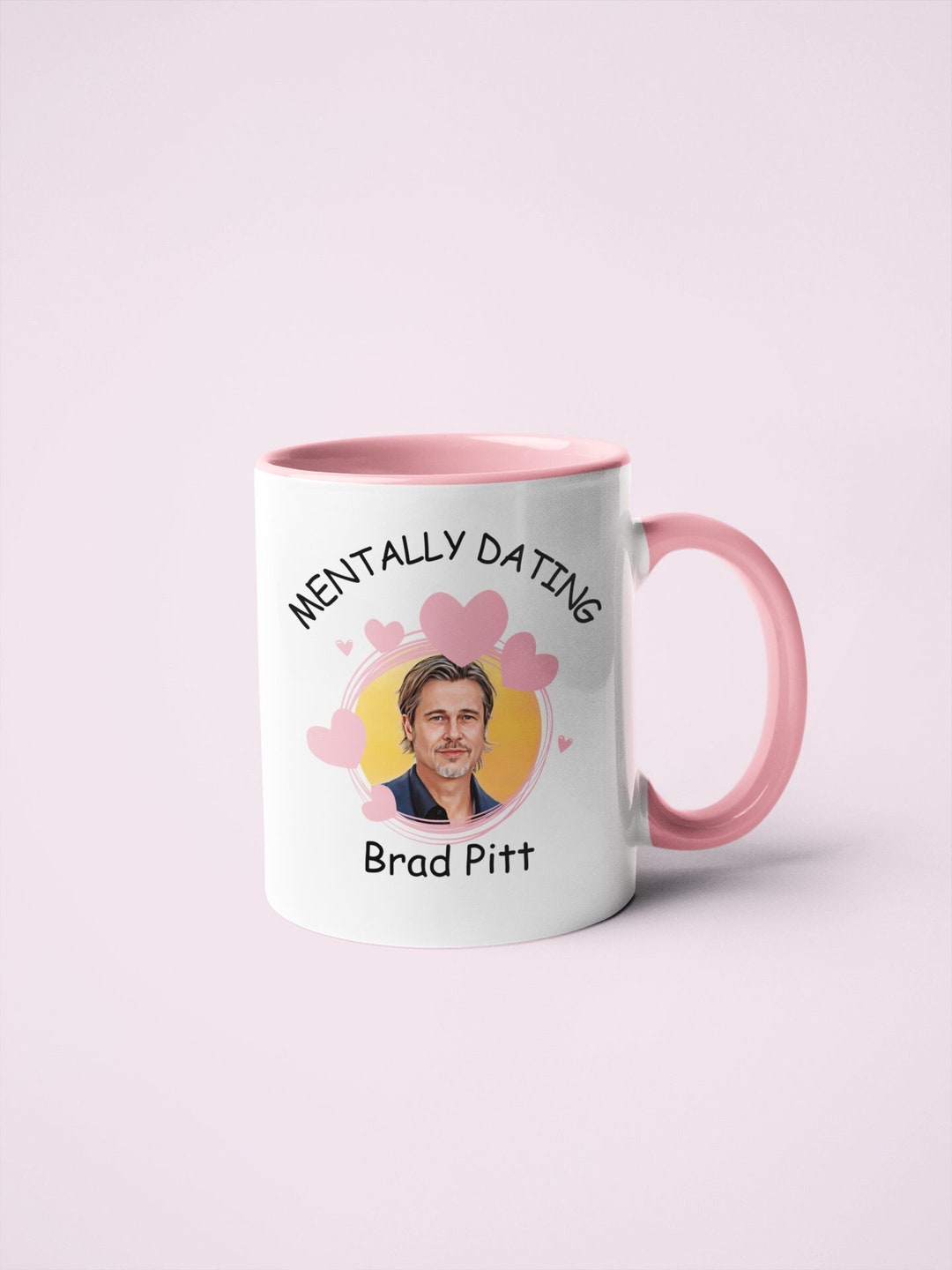 Brad Pitt Mug, Secret Santa Gift, Brad Pitt Gift, Gift for Girlfriend ...