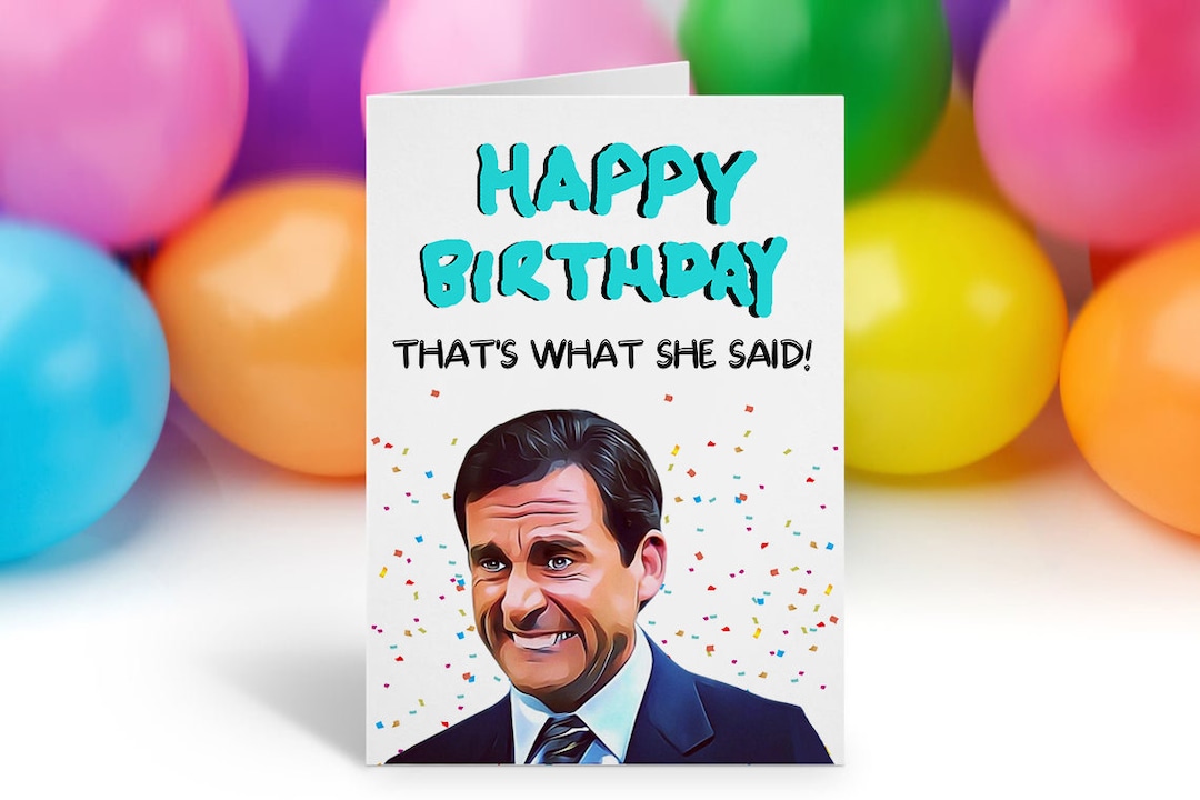 Michael Scott Bday Card, the Office Birthday Card, Funny Birthday Card ...