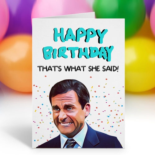 Michael Scott Card the Office Card Funny Birthday Card the - Etsy