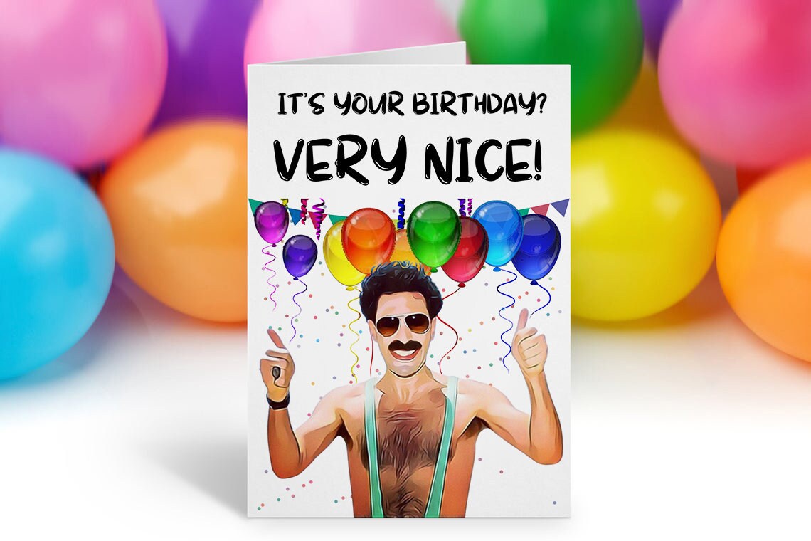 Borat Birthday Card Borat Quote Bday Card Funny Birthday - Etsy