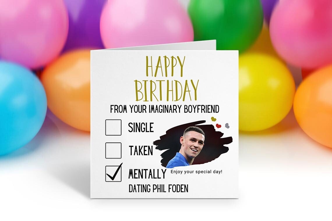 Happy Birthday Phil Man City Phil Foden Birthday Card *personalised