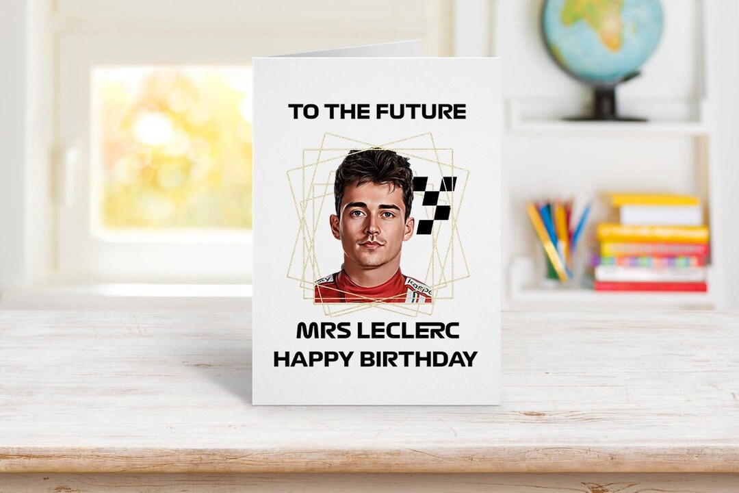 Charles Leclerc Birthday Card, F1 Gifts, Formula 1 Card, Motorsport ...