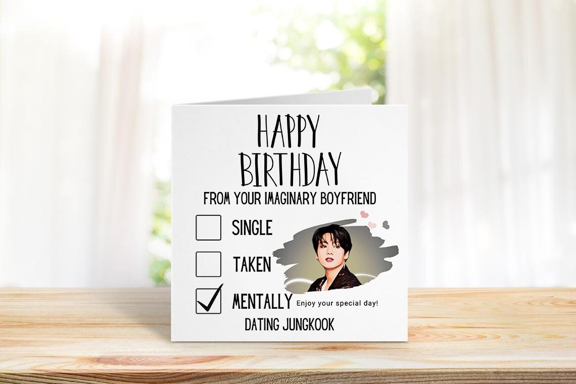Jungkook Birthday Card, BTS Bday Card, Jeon Jungkook Birthday Card ...