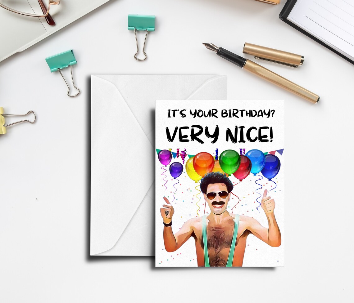 Borat Birthday Card Borat Quote Bday Card Funny Birthday | Etsy