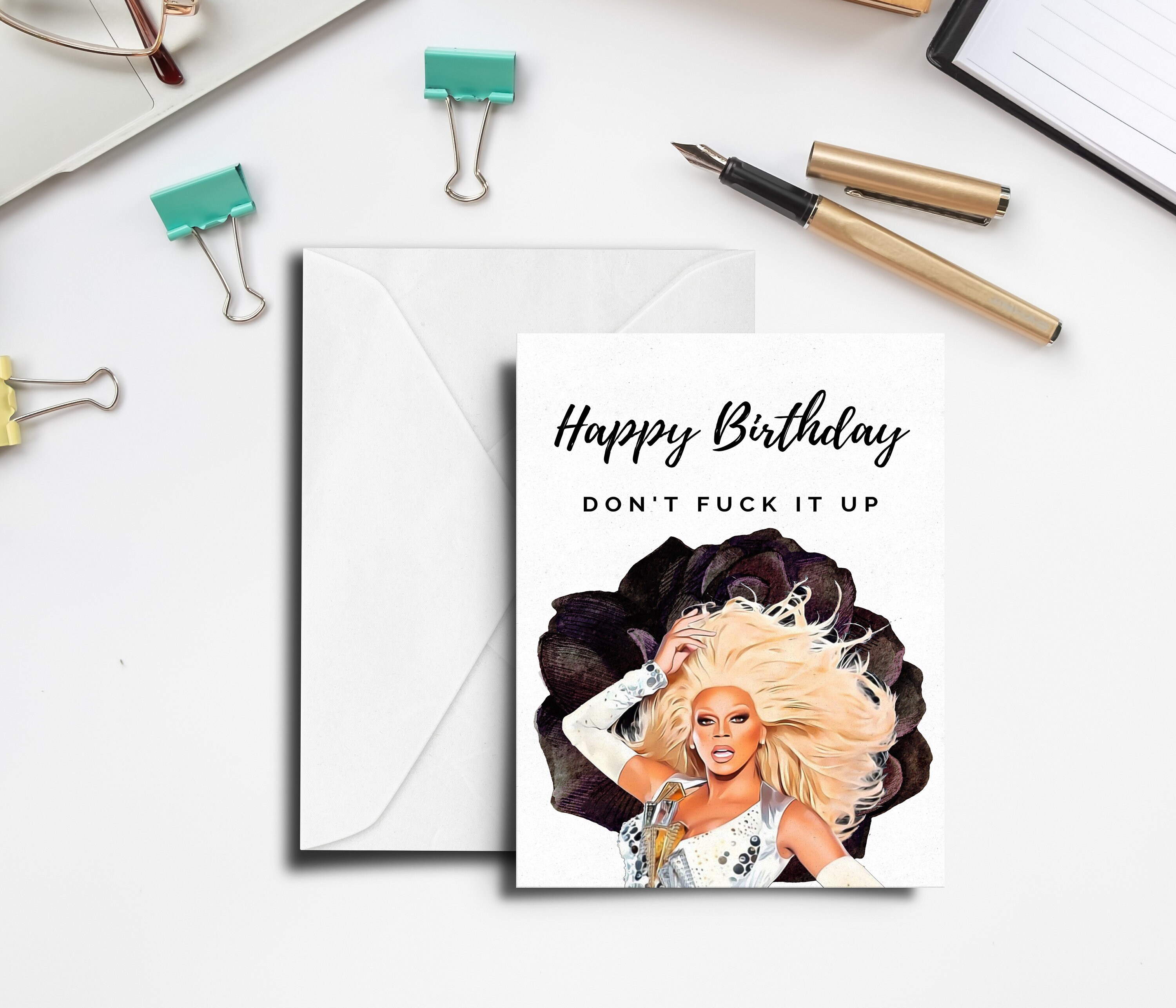 Rupaul Birthday Card Funny Birthday Card Drag Race Card | Etsy