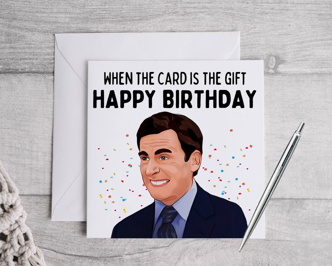 Michael Scott Bursdagskort Michael Scott From The Office Birthday Card