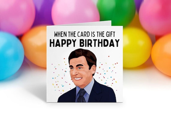 Michael Scott Bursdagskort Michael Scott From The Office Birthday Card