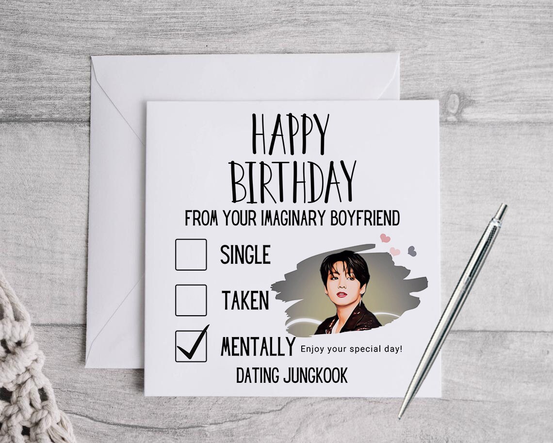 Jungkook Birthday Card, BTS Bday Card, Jeon Jungkook Birthday Card ...
