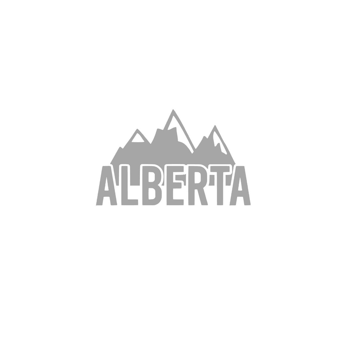 Alberta Mountain Decal - Etsy
