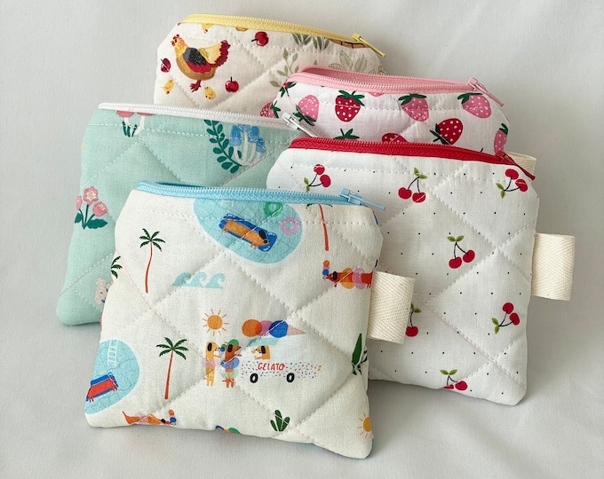 Handmade Quilted Coin Purse, Mini Wallet, Small Zipper Pouch - Etsy
