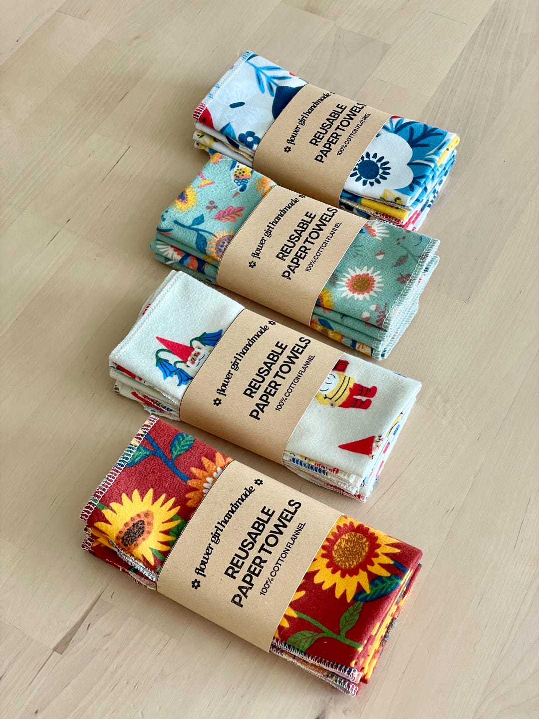Reusable Paperless Paper Towels, Kitchen Cloths, Napkins, Eco Friendly ...