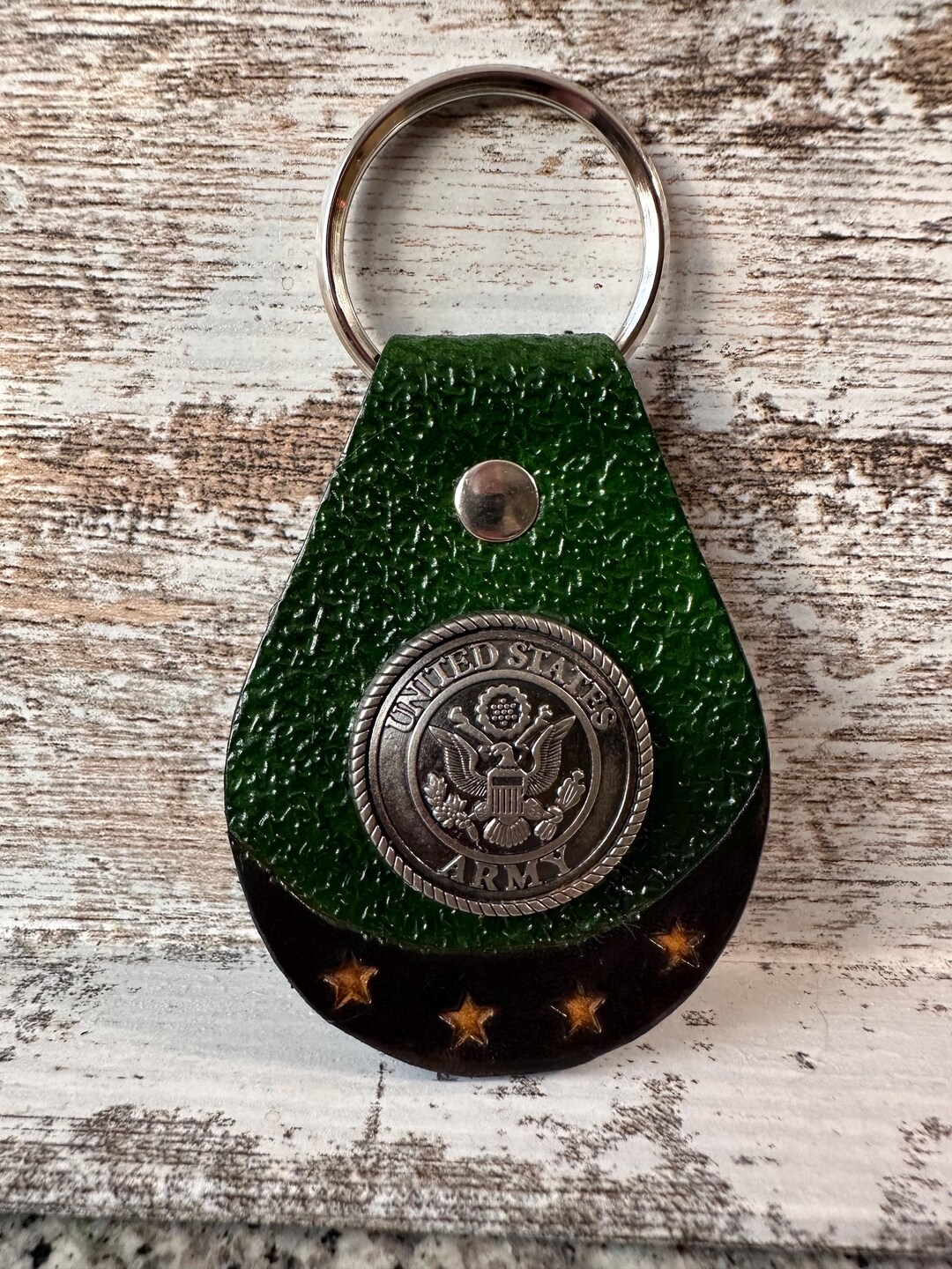 Handmade Tooled Leather Army Keyholder/uniquekeychain/army/leather ...
