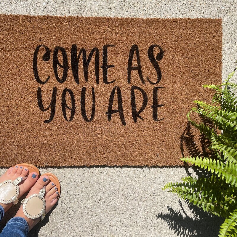 Come as You Are Doormat - Etsy